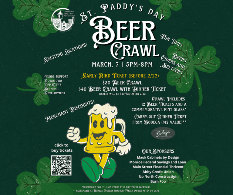 Downtown Tipp City Partnership Announces St. Paddy’s Beer Crawl - Downtown Tipp City Partnership