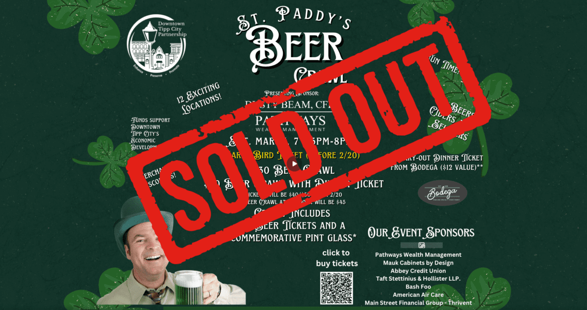 St. Paddy's Day Beer Crawl - Downtown Tipp City Partnership